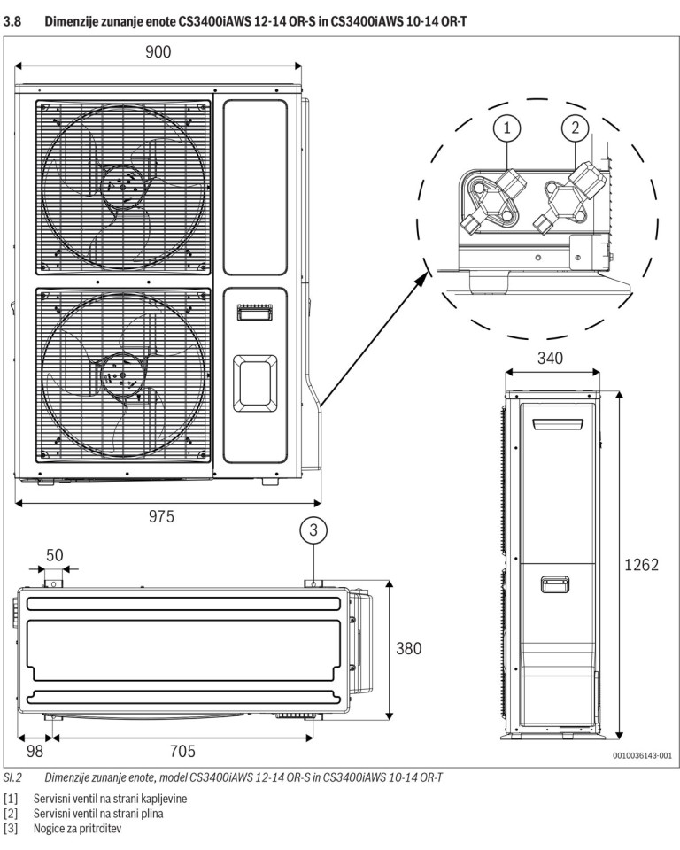 Split toplotna črpalka Bosch Compress 3400i AWS ORB